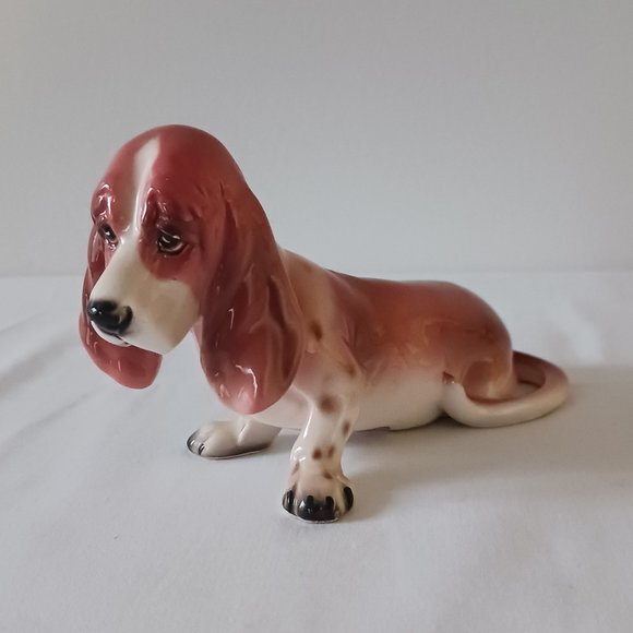 Enesco | Accents | Vintage 96s Ceramic Dog Figurine Bassett Hound ...